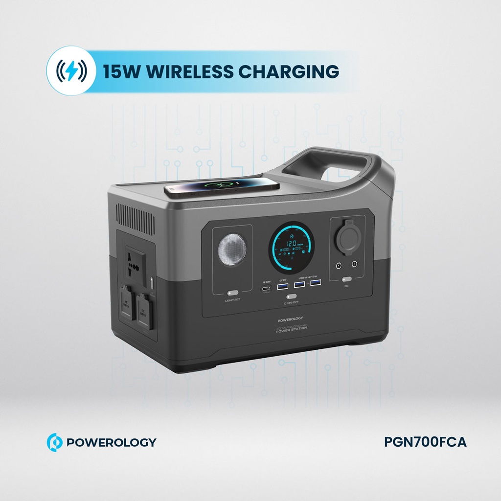 Powerology 700W Portable Power Generator - Fast Charging, APP Control